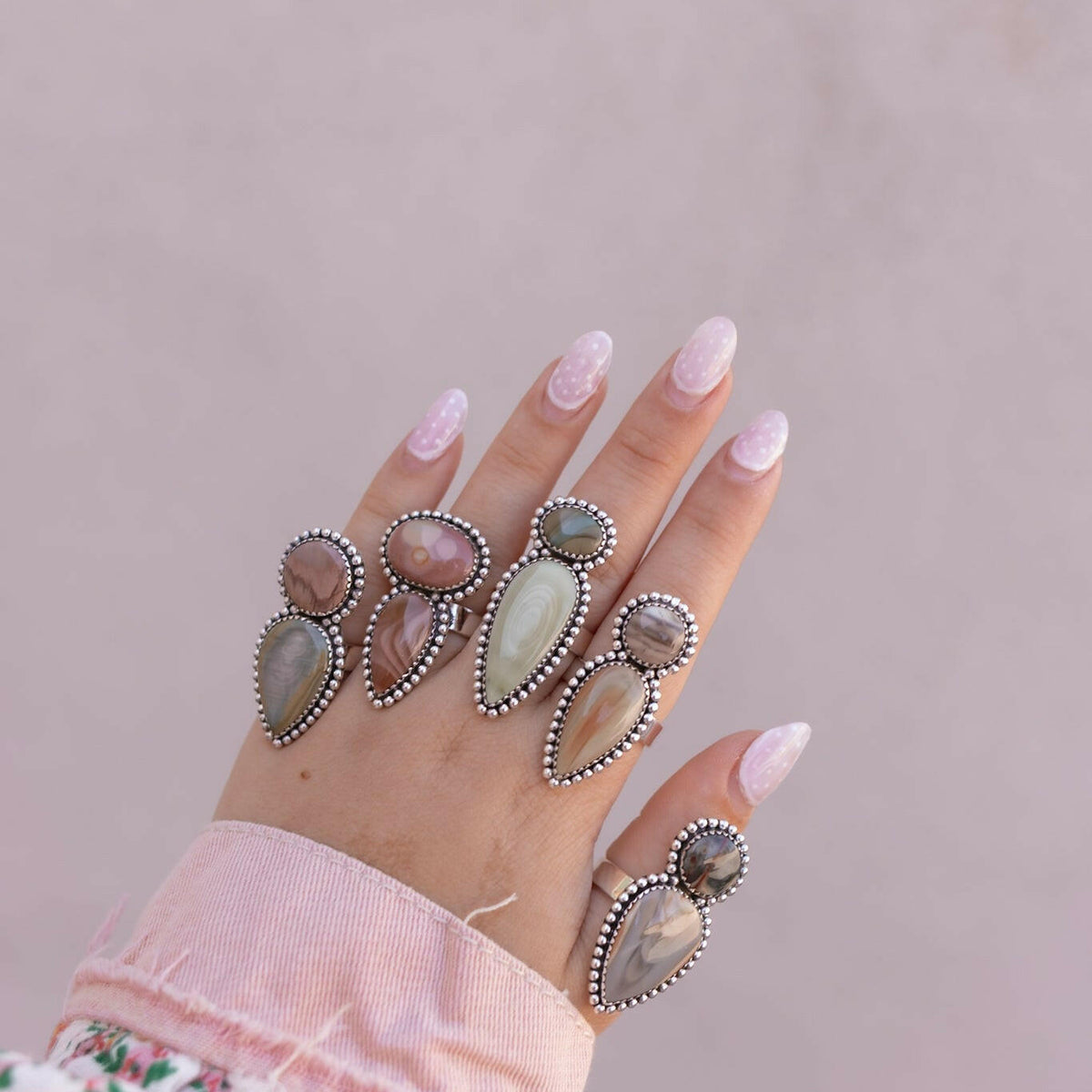 Handmade Sterling Silver Multi Jasper Stone Rings – Krush Kandy