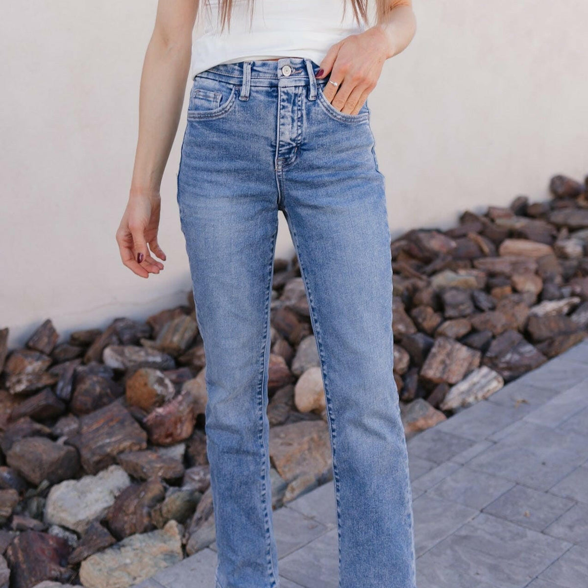 Sunset Highways Tummy Control Bootcut Vervet Jeans | Non-Distressed ...
