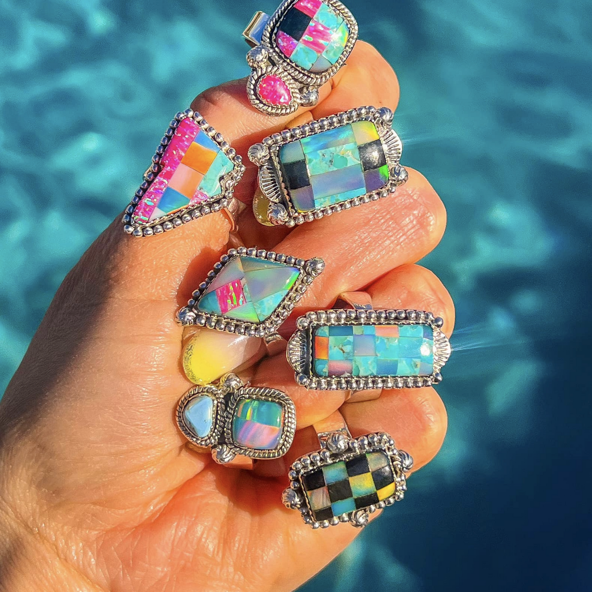 Multi Colored Sterling Silver Rings - Made to Order – Krush Kandy