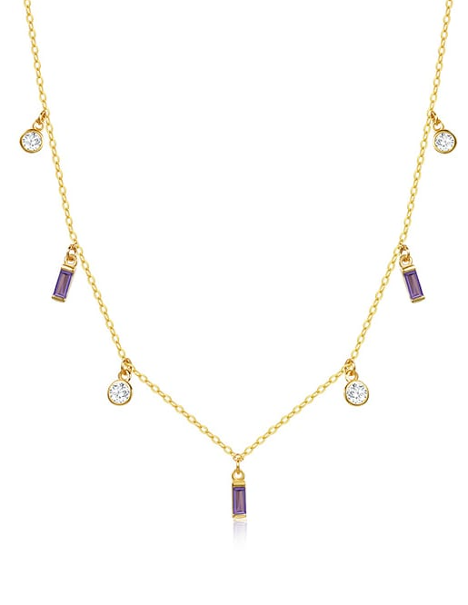 Sterling Silver Multi Crystal Minimalist Necklace – Krush Kandy