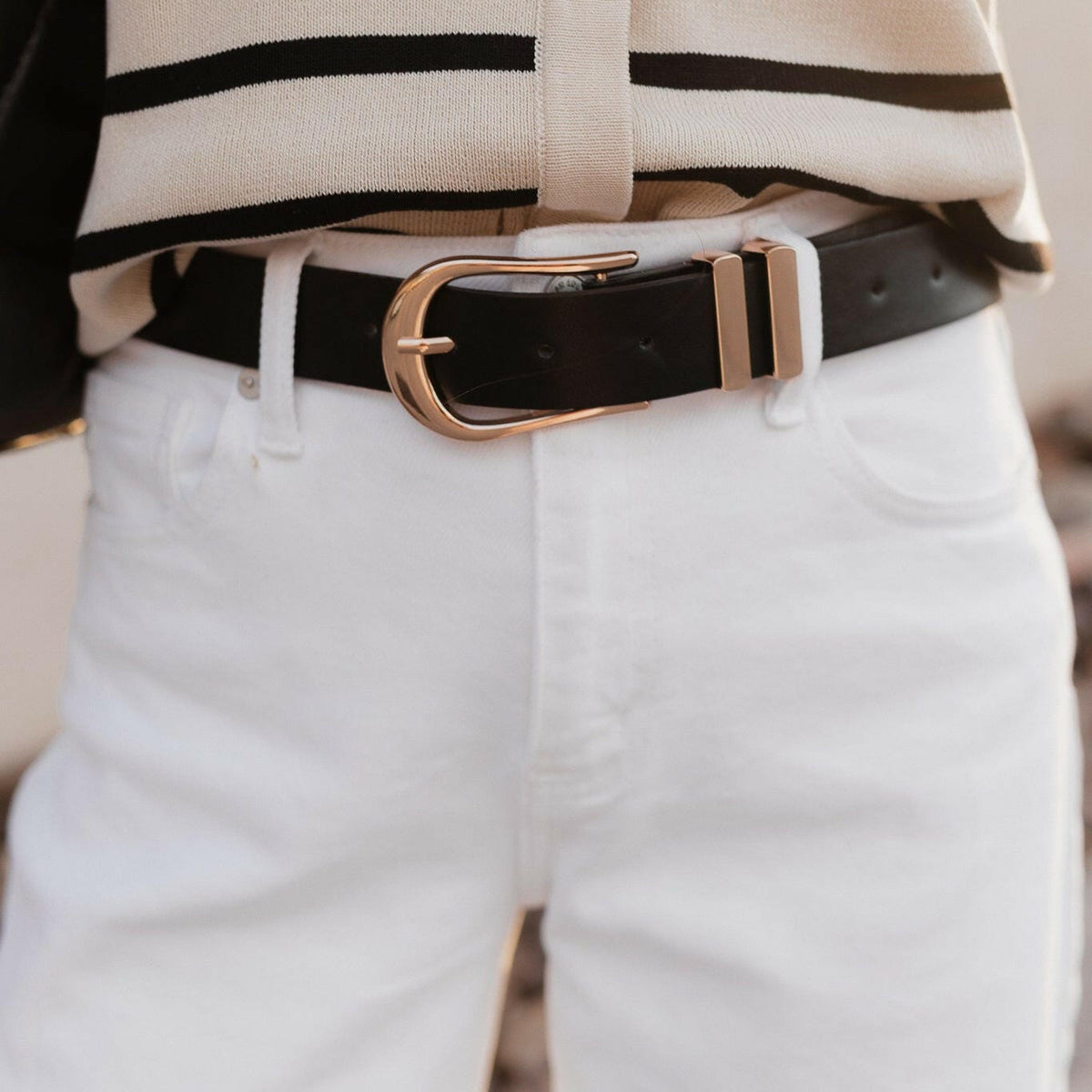 Elongated Loop Buckle Double Loop Belt in Gold – Krush Kandy